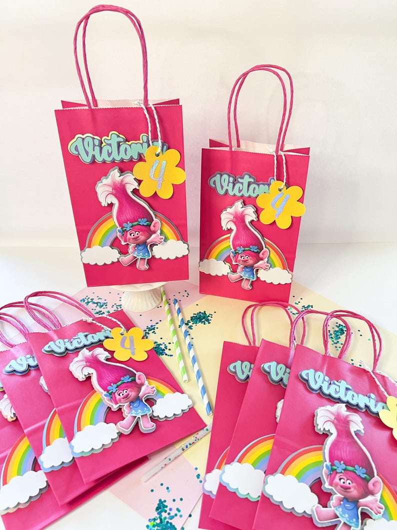 Trolls Party Favor Bags Poppy Treat Bags - Etsy
