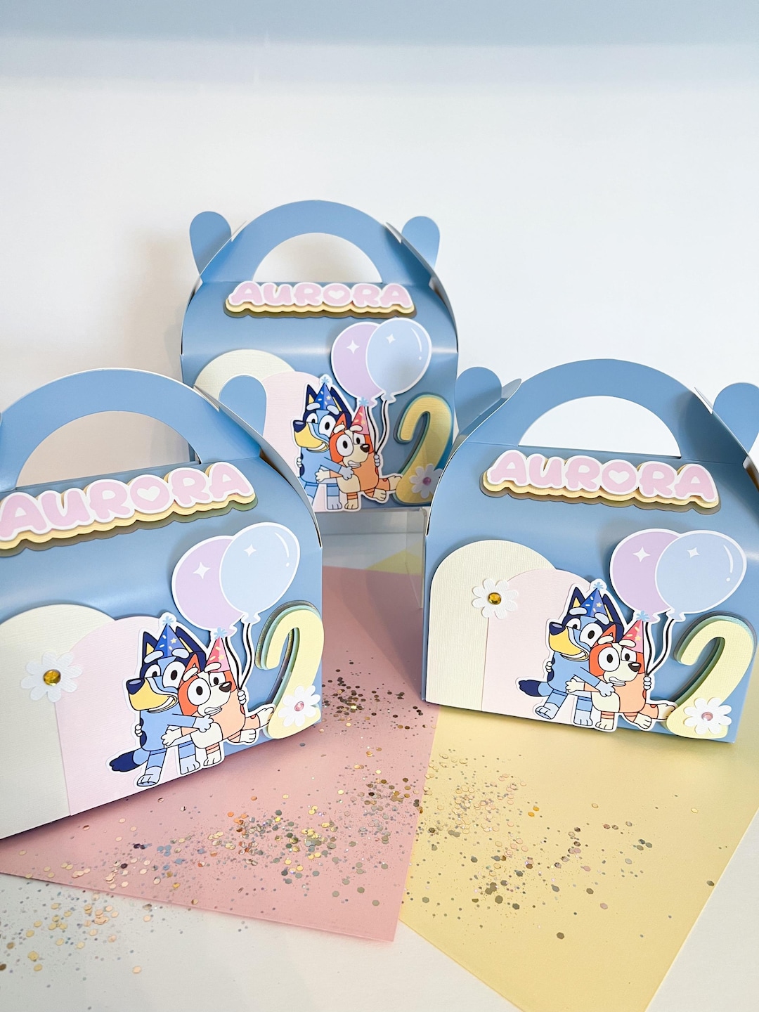 Bluey Party Favor Boxes Gable Boxes Bluey Birthday Bluey and Bingo ...