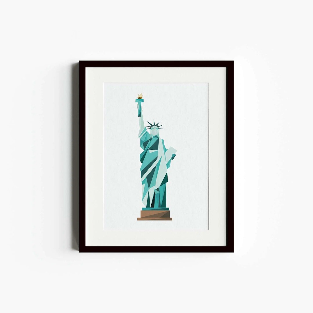 Statue of Liberty Print, New York Print, Statue of Liberty Painting - Etsy