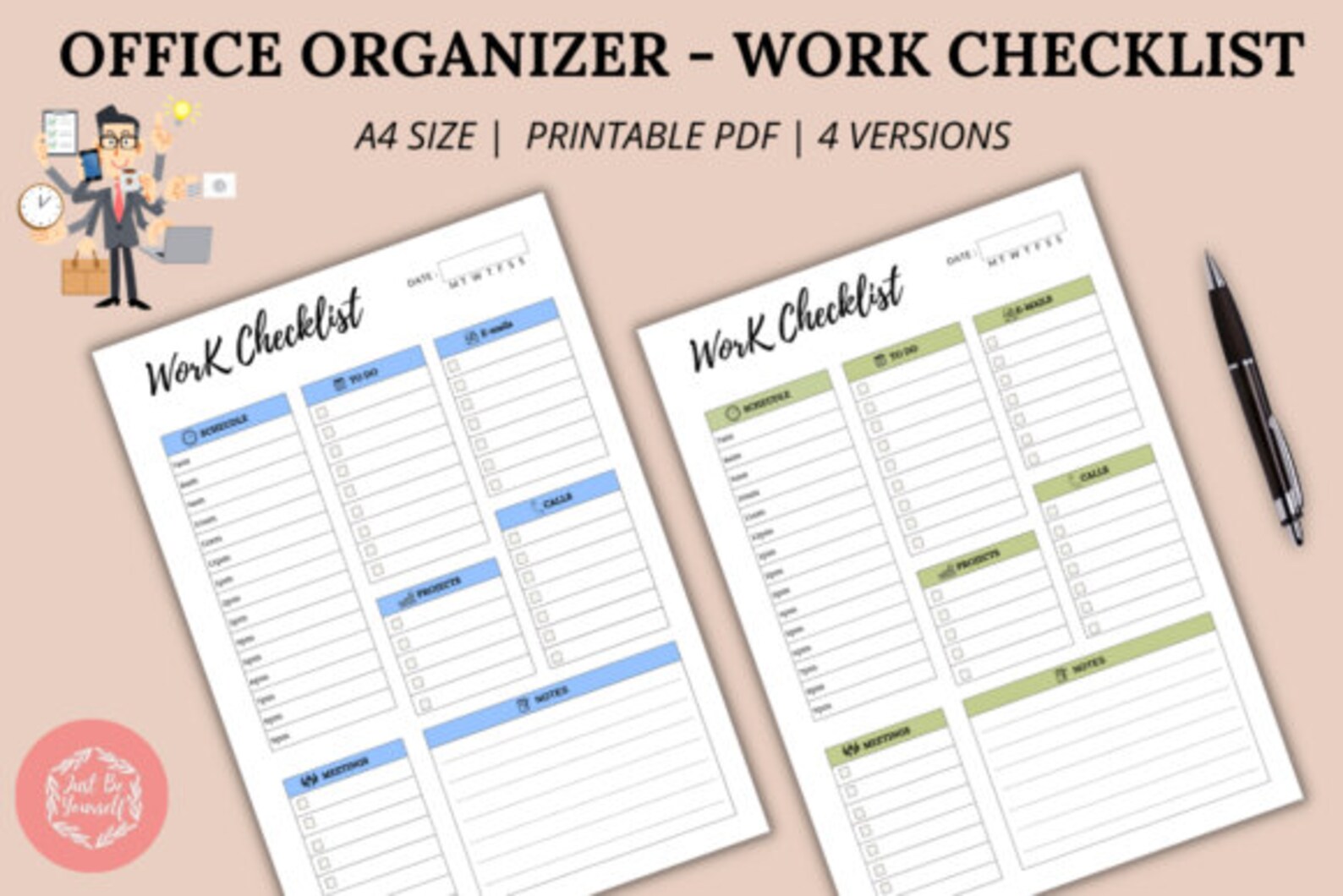 Work Checklist Printable - Etsy