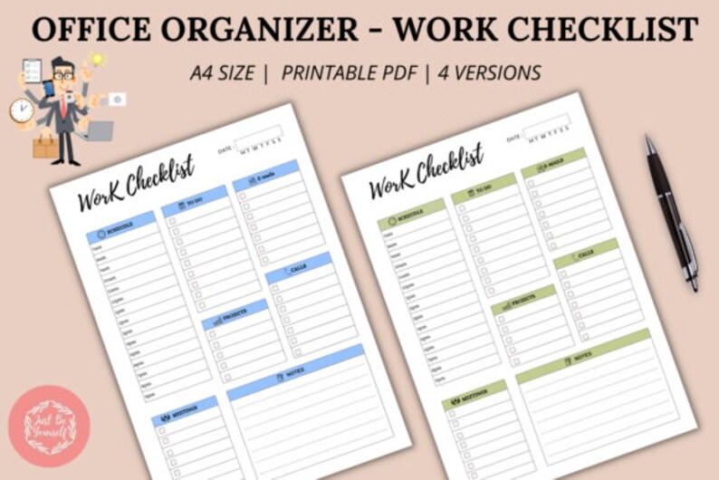 Work Checklist Printable - Etsy