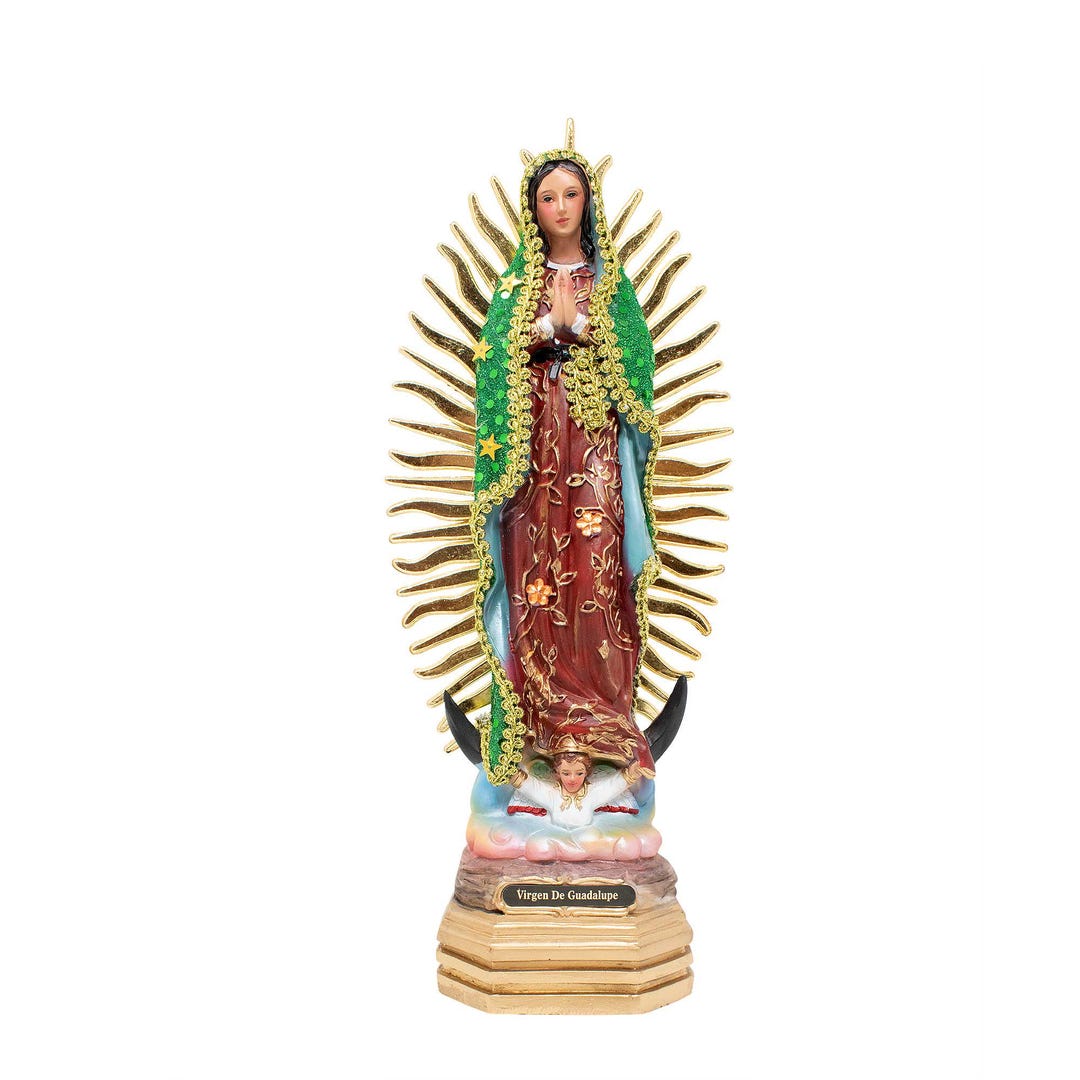 Mrcjsales - Our Lady of Guadalupe Green Dress Statue - Multiple Sizes ...