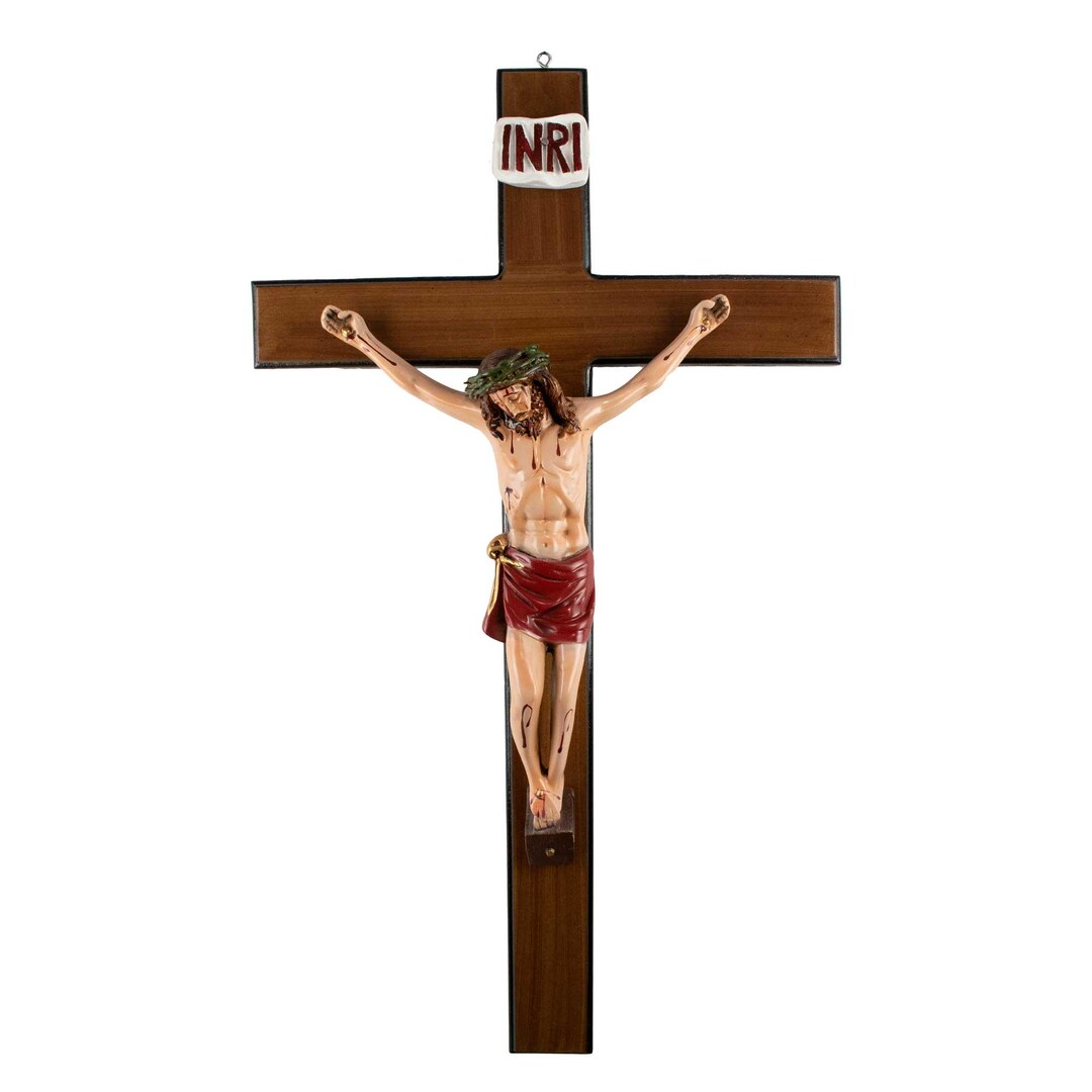 Mrcjsales: Jesus Christ Red Crucifix | Economic Material | Resin Art ...