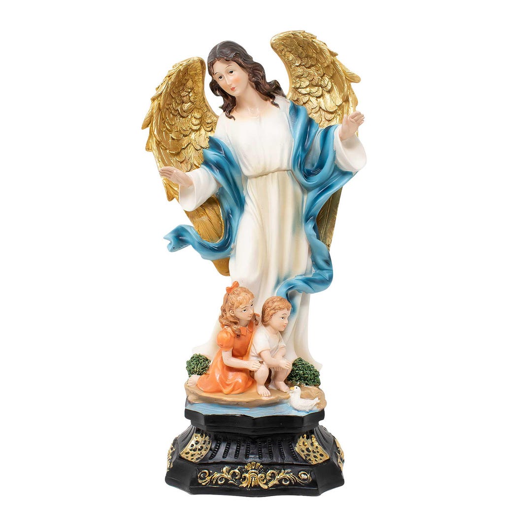 Mrcjsales - Guardian Angel Resin Statue | Angel De La Guarda | Multiple ...