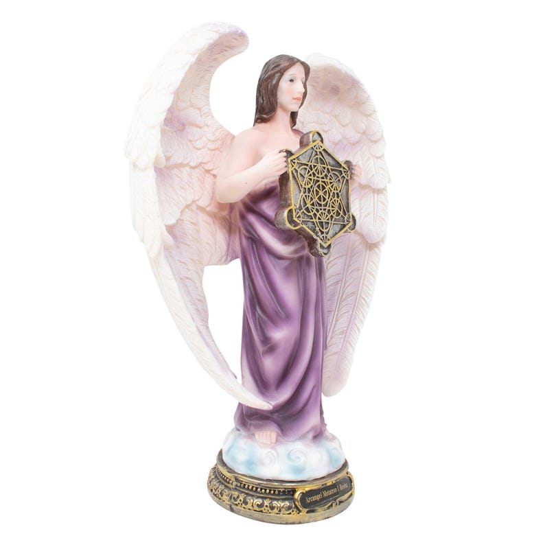 Archangel Metatron Resin Statue - Catholic Figurine, Two 8”, 12 ...