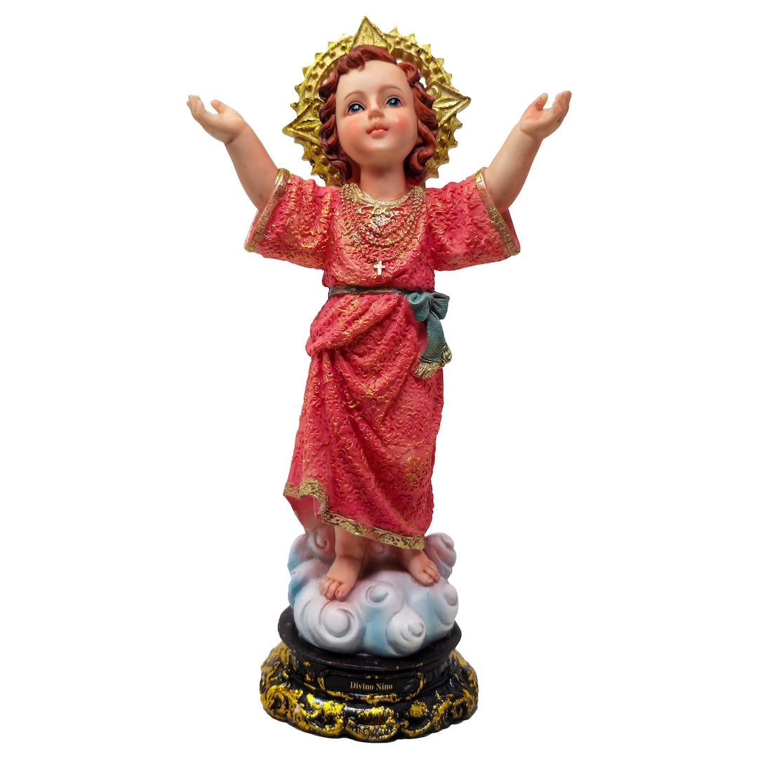 Divine Child Statue Divino Niño, Resin, 12 Inches, Pink Garment, Ideal ...