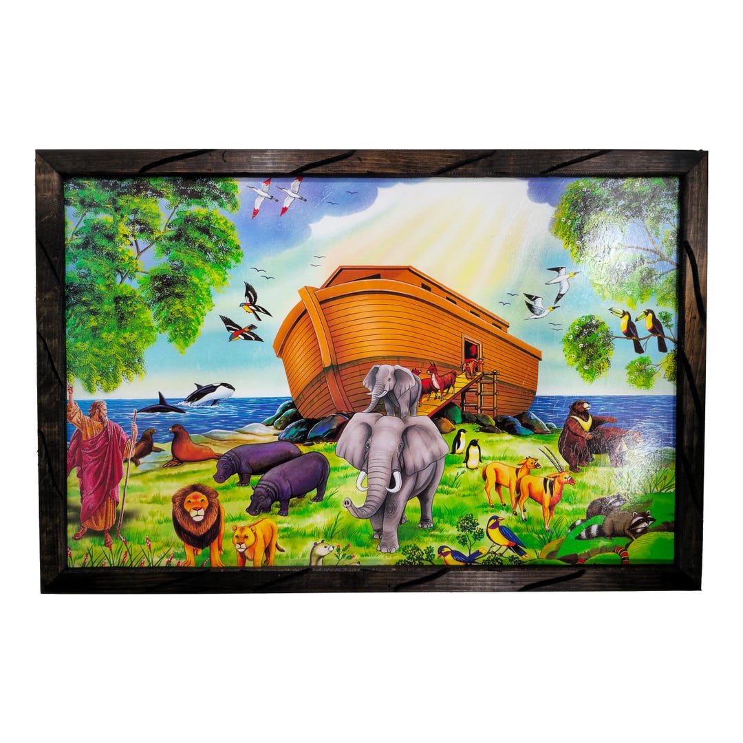 Joah's Ark Rustic Frame Marco Rústico Del Arca De Noé - Sizes 24x36 ...