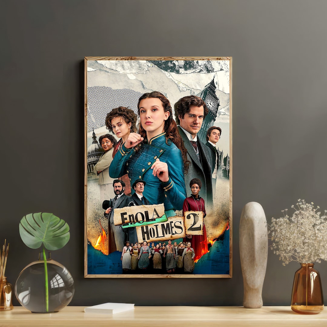Enola Holmes 2 Movie Poster Movie Print Movie Art Unique Wall Decor ...
