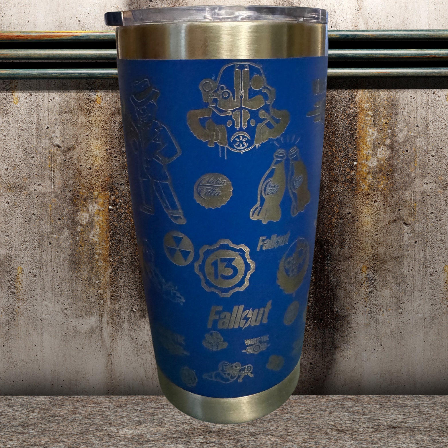 Fallout Wasteland Wrap Tumbler 20 Oz With Lid - Etsy