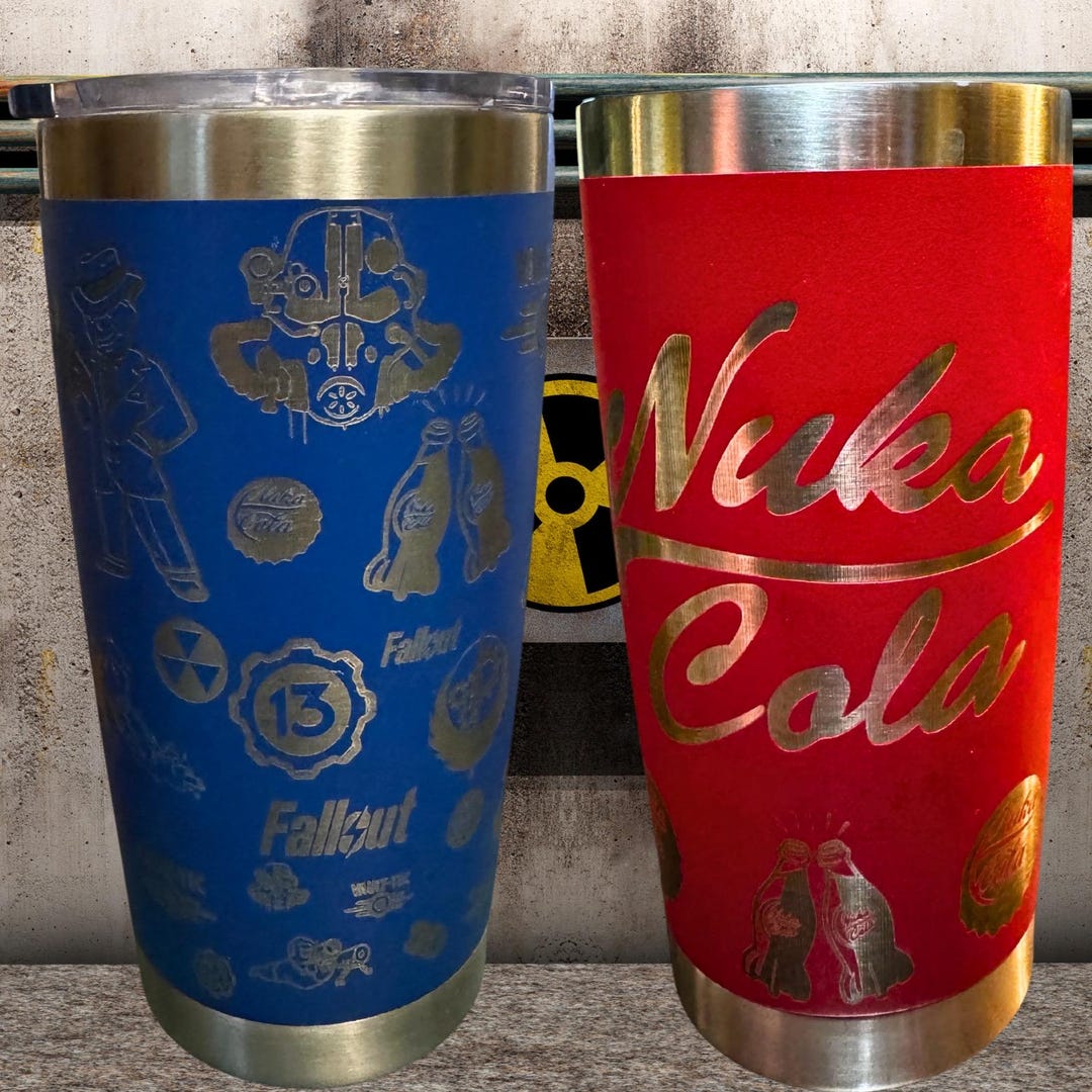 Fallout Wasteland Wrap Tumbler 20 Oz With Lid - Etsy