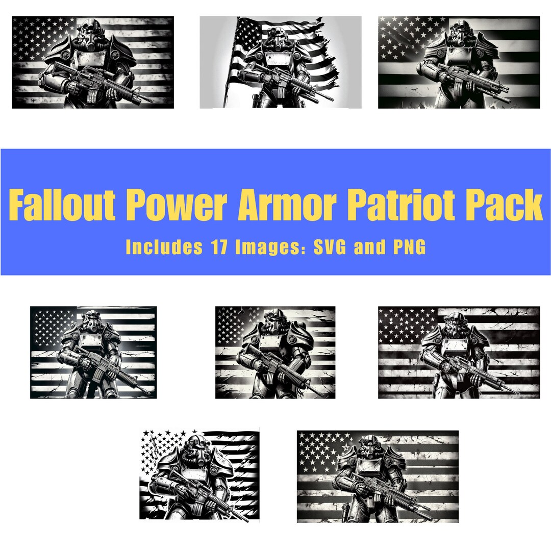 Fallout Power Armor Pack Laser Engraving Files png, Pdf, Svg, Jpg BONUS ...