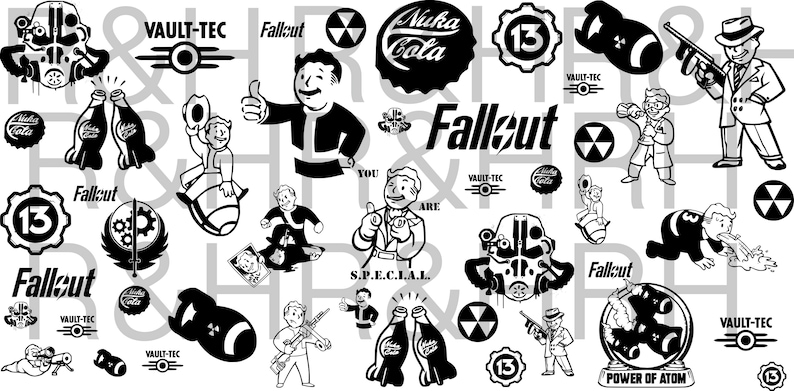 Fallout 20 Oz Tumbler Wrap Laser Engraving Files xcs, Png, Pdf, Svg ...