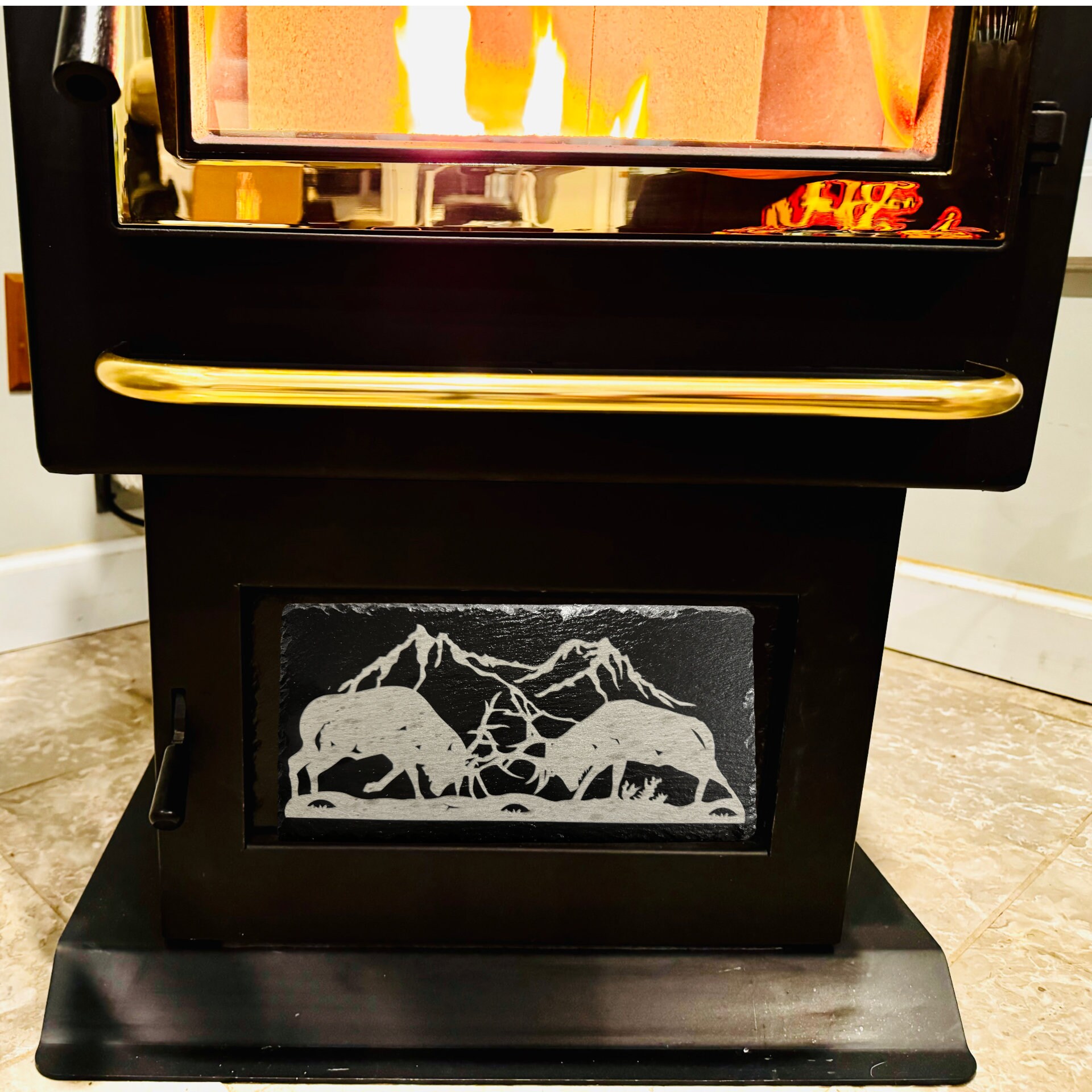 Fighting Elk - Magnetic Decorative Tile for Harman P Series - Available ...