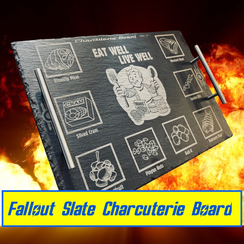 Fallout Pip Boy Serving Tray With Handles Slate Large 12 X 16 - Etsy