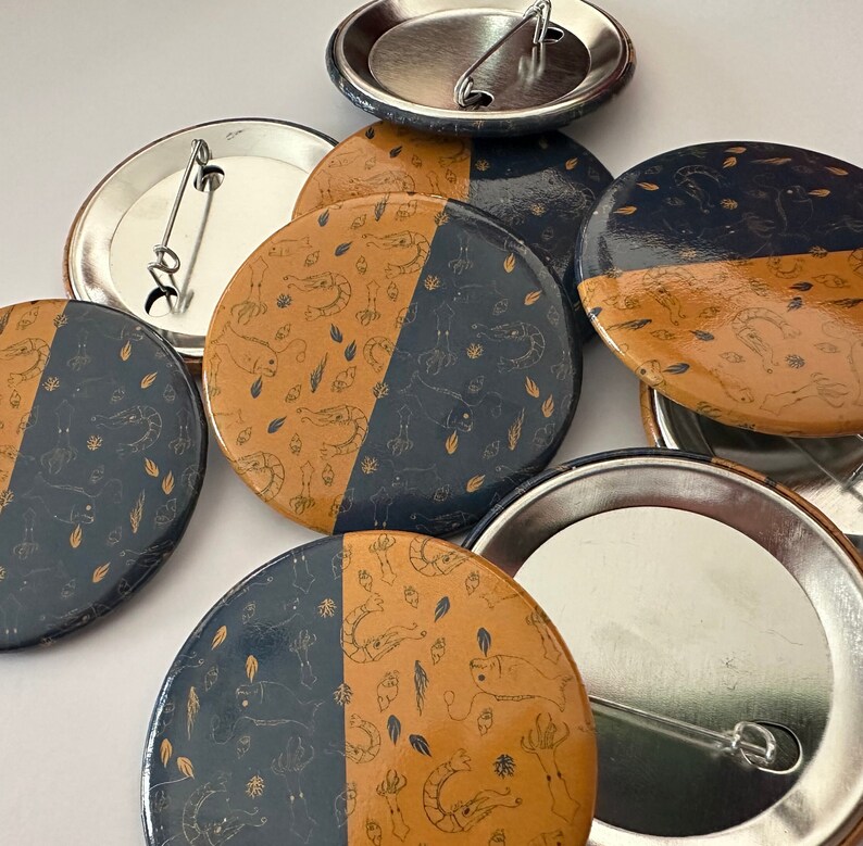 Ocean Animals Buttons - Etsy