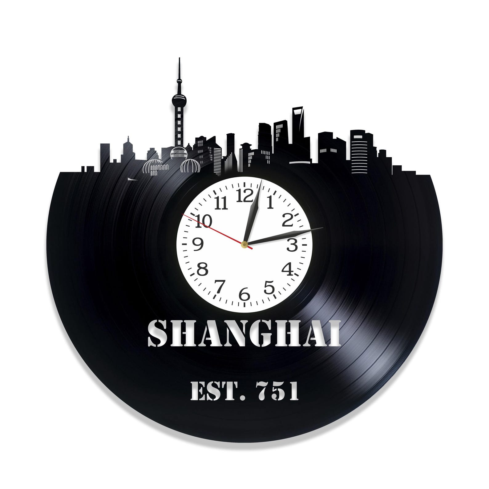 Shanghai City SVG, China Clock, Plywood Laser Cut, Asian Design ...