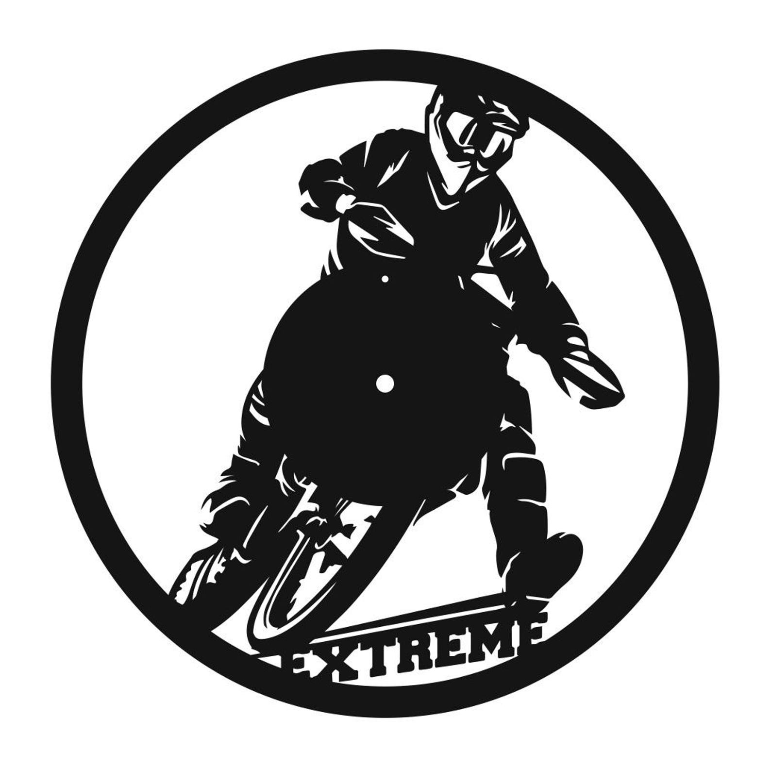 Extreme SVG, Motocross Rider Art, Motorcycle Design, Clock Vector File ...