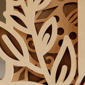 Letter R Pattern, 3D SVG for Wood, Flower Initial, Mandala Alphabet ...