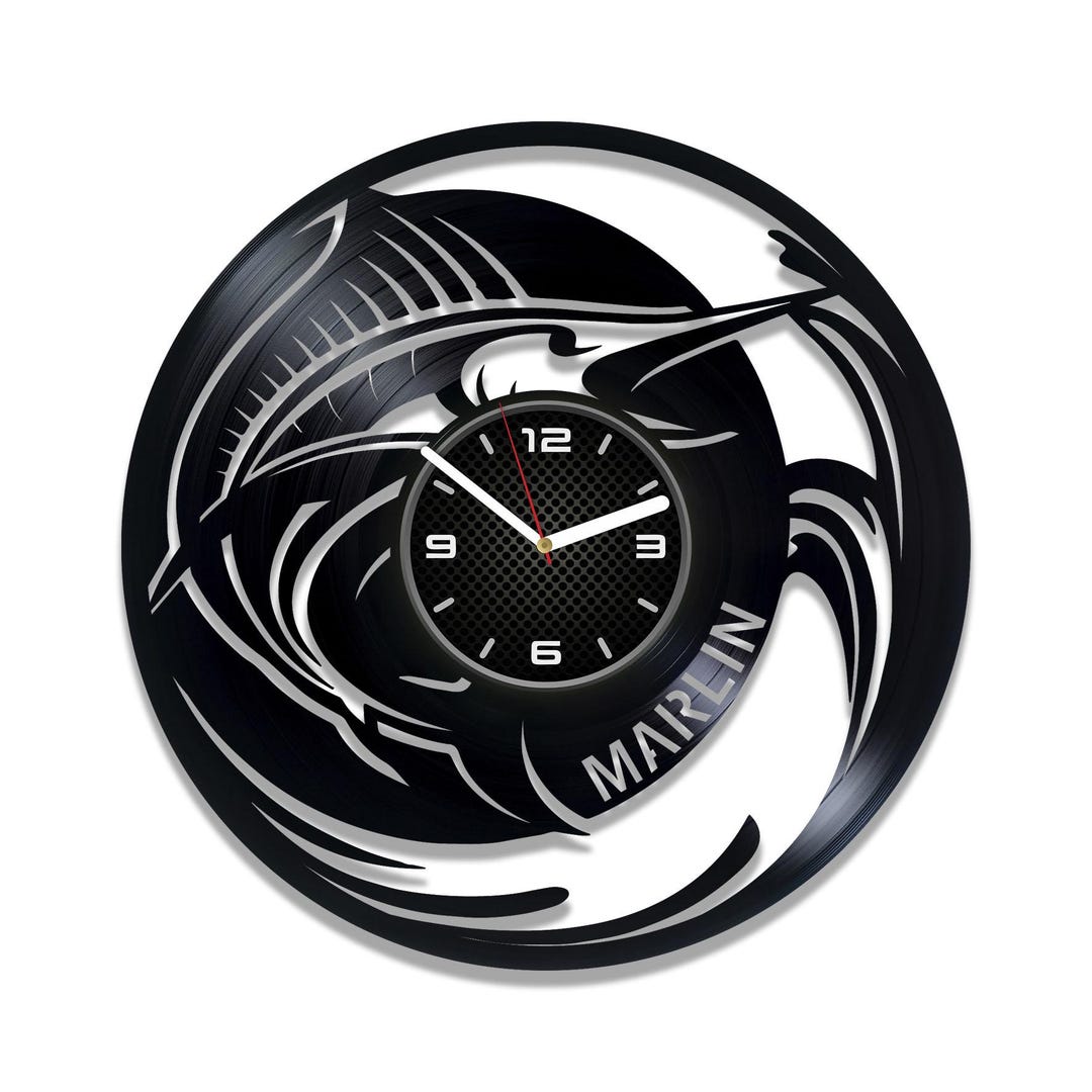 Marlin SVG, Fish Laser Cut, Clock Vector, Swordfish Art, Ocean ...