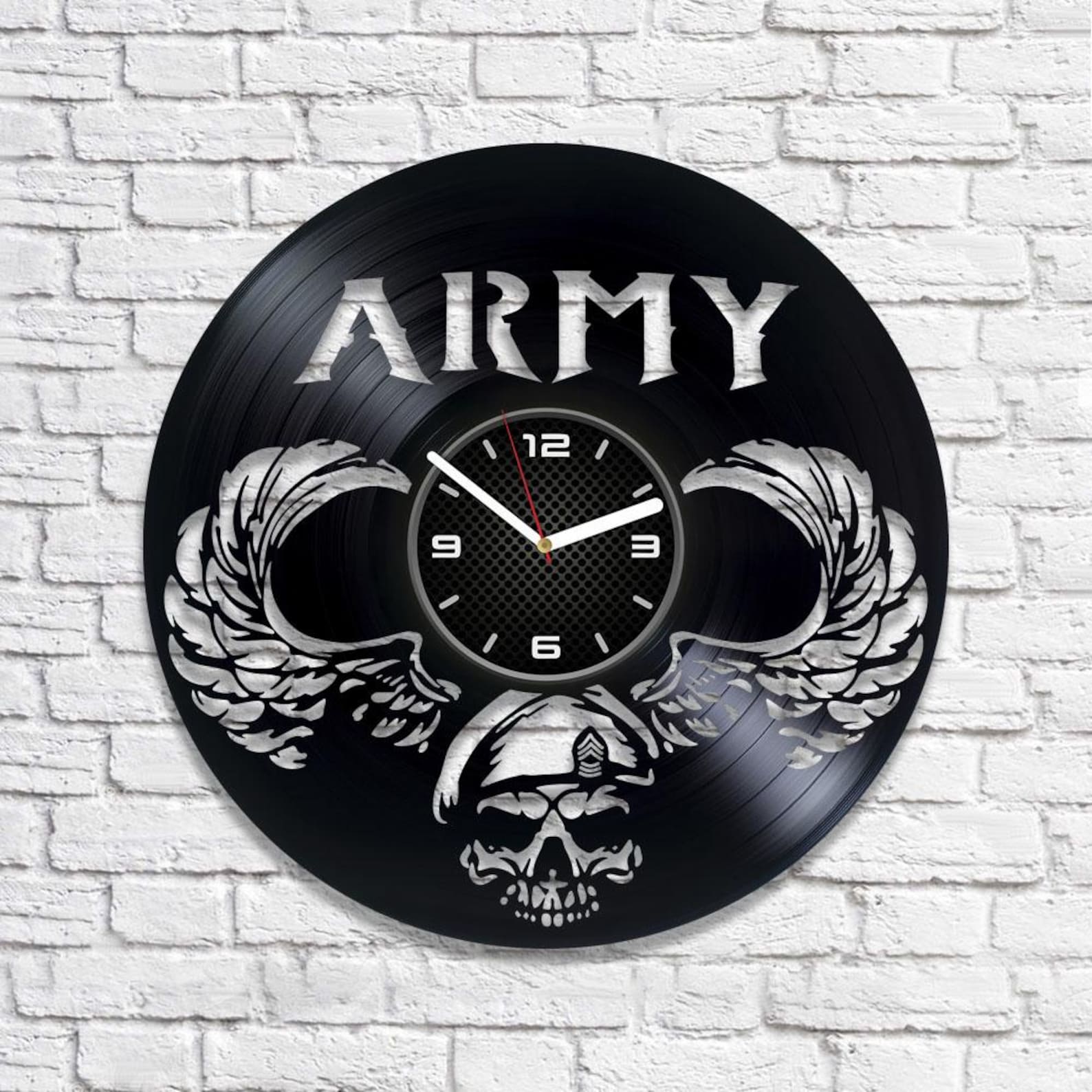 Army Laser Cut File, Skull With Wings SVG, Soldier Silhouette, Metal ...