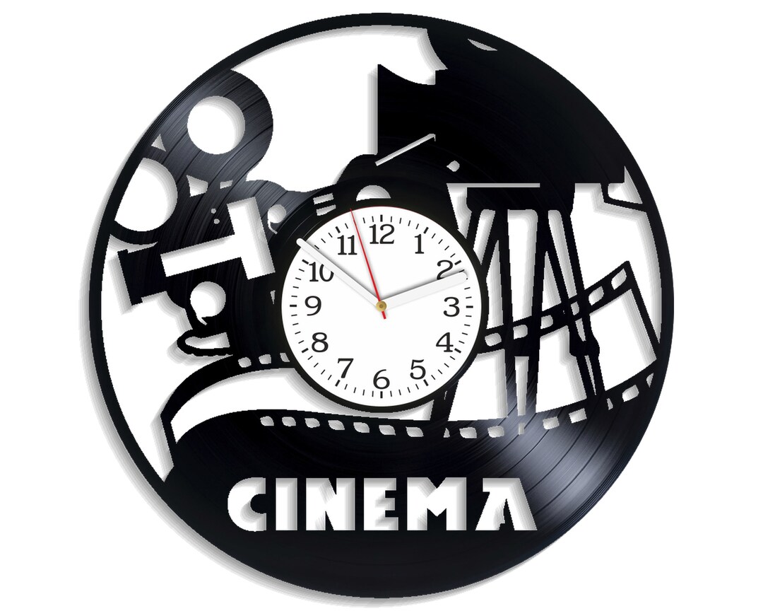 Cinema SVG, Movie Camera SVG, Vector Laser Cut, Cricut Clock, Instant ...