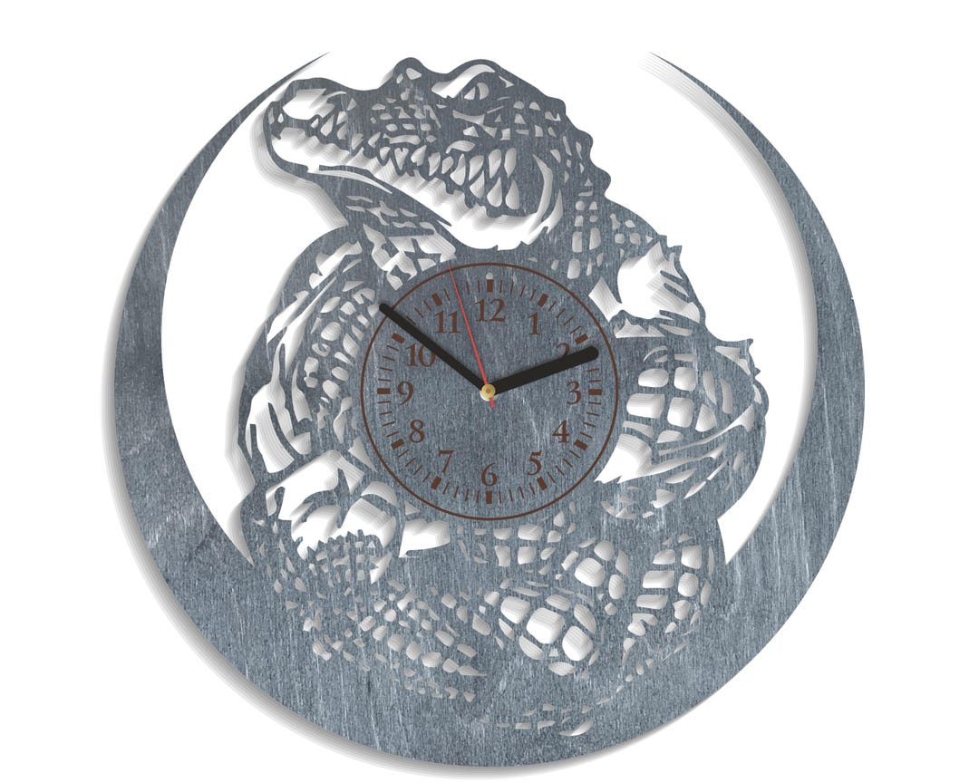 Alligator SVG, Crocodile Clock, Reptile Laser Cut, Cricut Projects ...