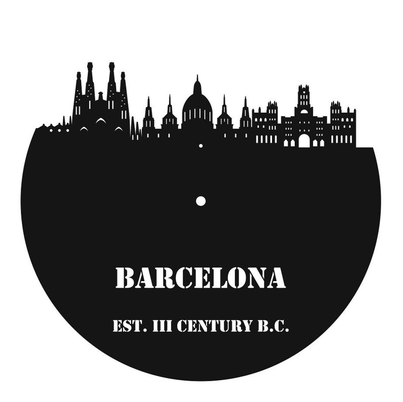 Barcelona City SVG, Spain Design, Skyline Laser Cut, Clock Vector File ...