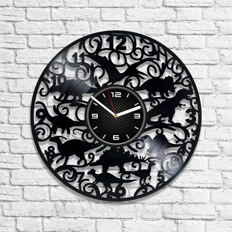 Dinosaur Clock, Laser Cut Design, Jurassic World SVG, Instant Digital ...