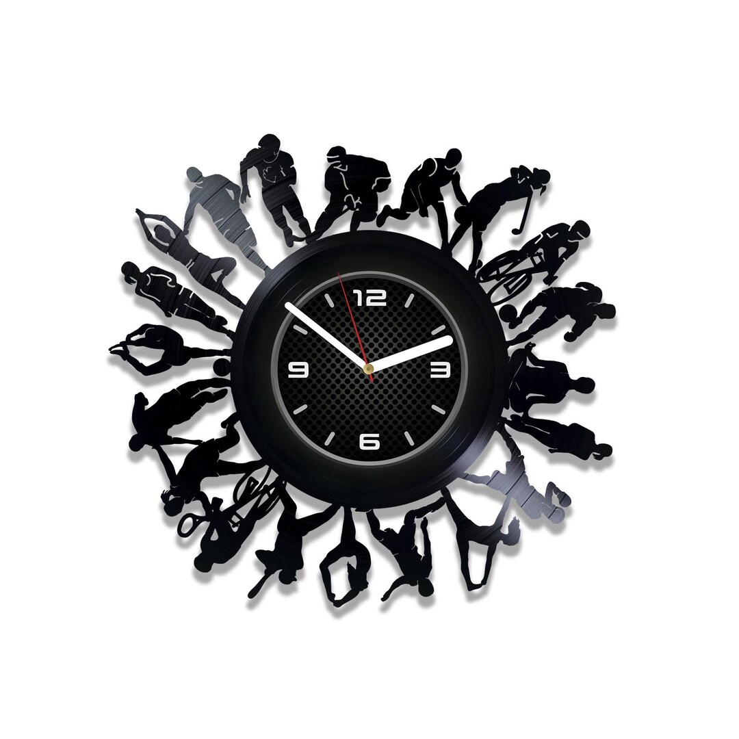 Sports Clock, Athlete SVG, Cricut Template, Laser Machine Files, Metal ...