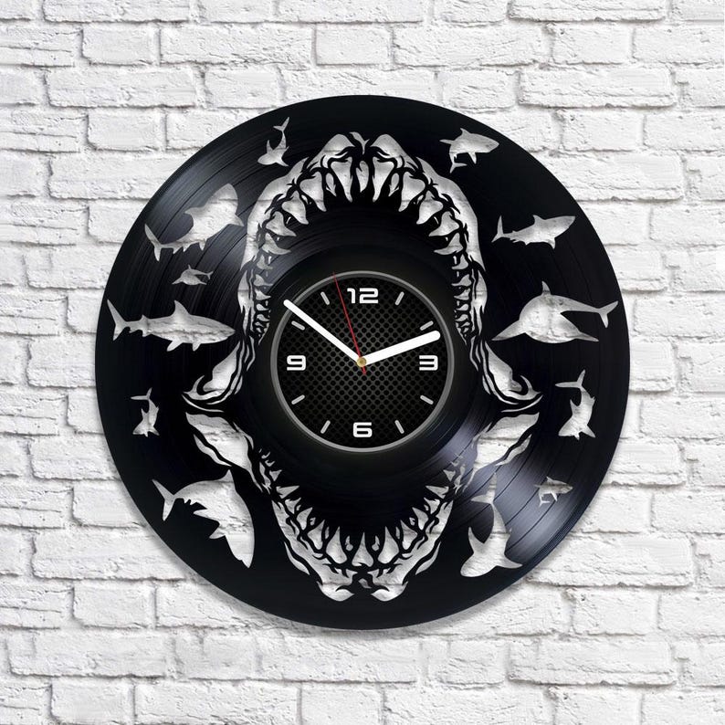 Shark Jaw SVG, Sea Creatures SVG, Metal Laser Cut Files, Clock Vector ...