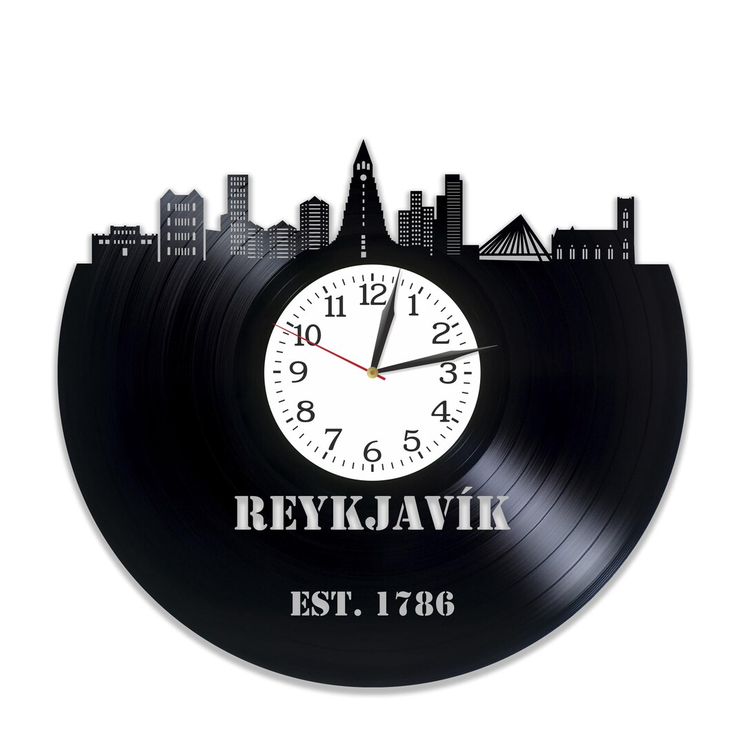 Reykjavik Iceland SVG, City Skyline Design, Clock Laser Cutting, Files ...