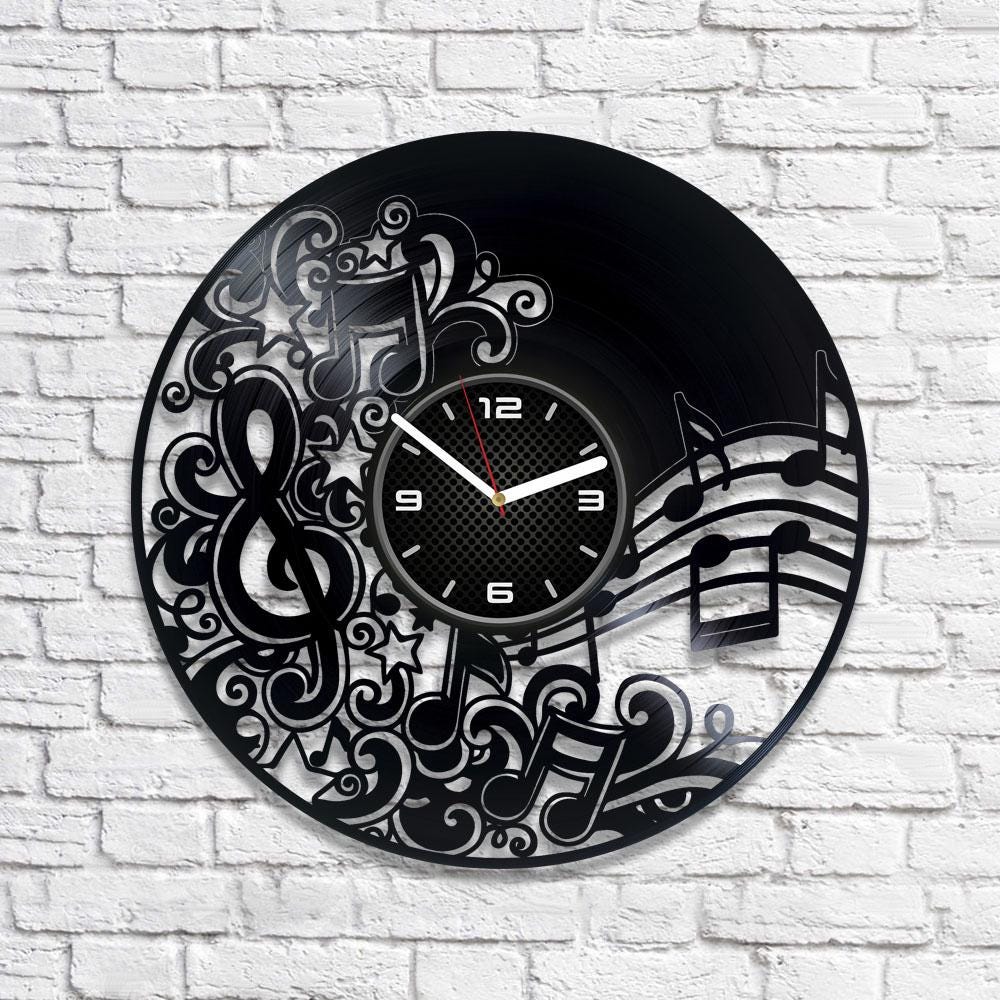 Music Laser Cut, Musical Notes SVG, Clock Cutout, Cricut, Glowforge ...