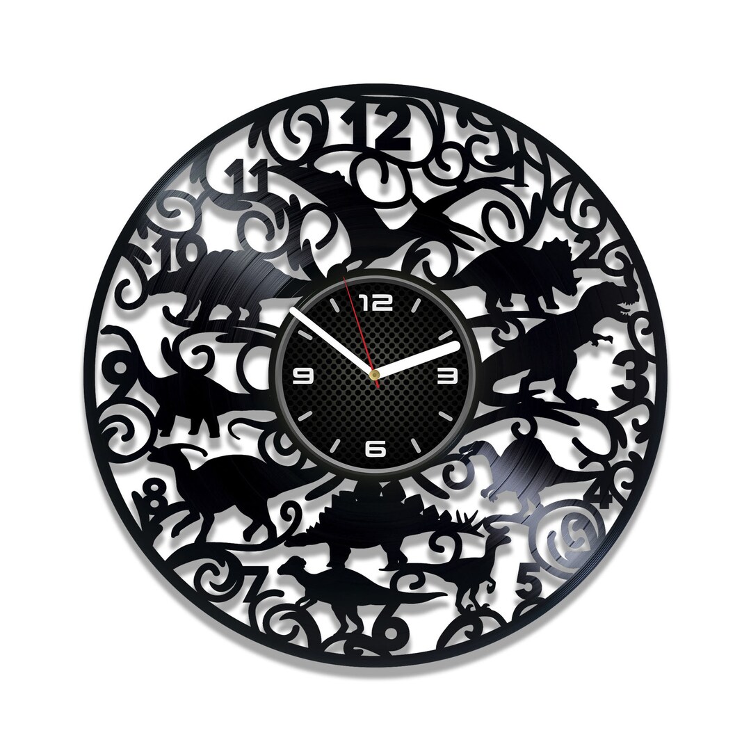Dinosaur Clock, Laser Cut Design, Jurassic World SVG, Instant Digital ...