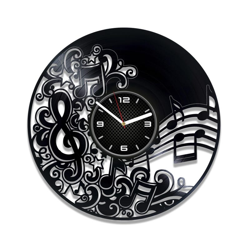 Music Laser Cut, Musical Notes SVG, Clock Cutout, Cricut, Glowforge ...