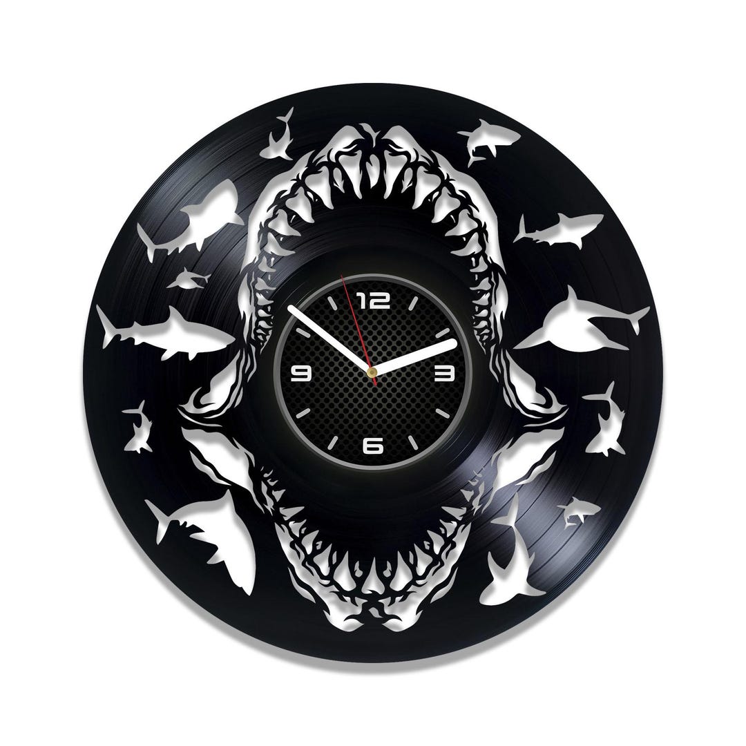 Shark Jaw SVG, Sea Creatures SVG, Metal Laser Cut Files, Clock Vector ...