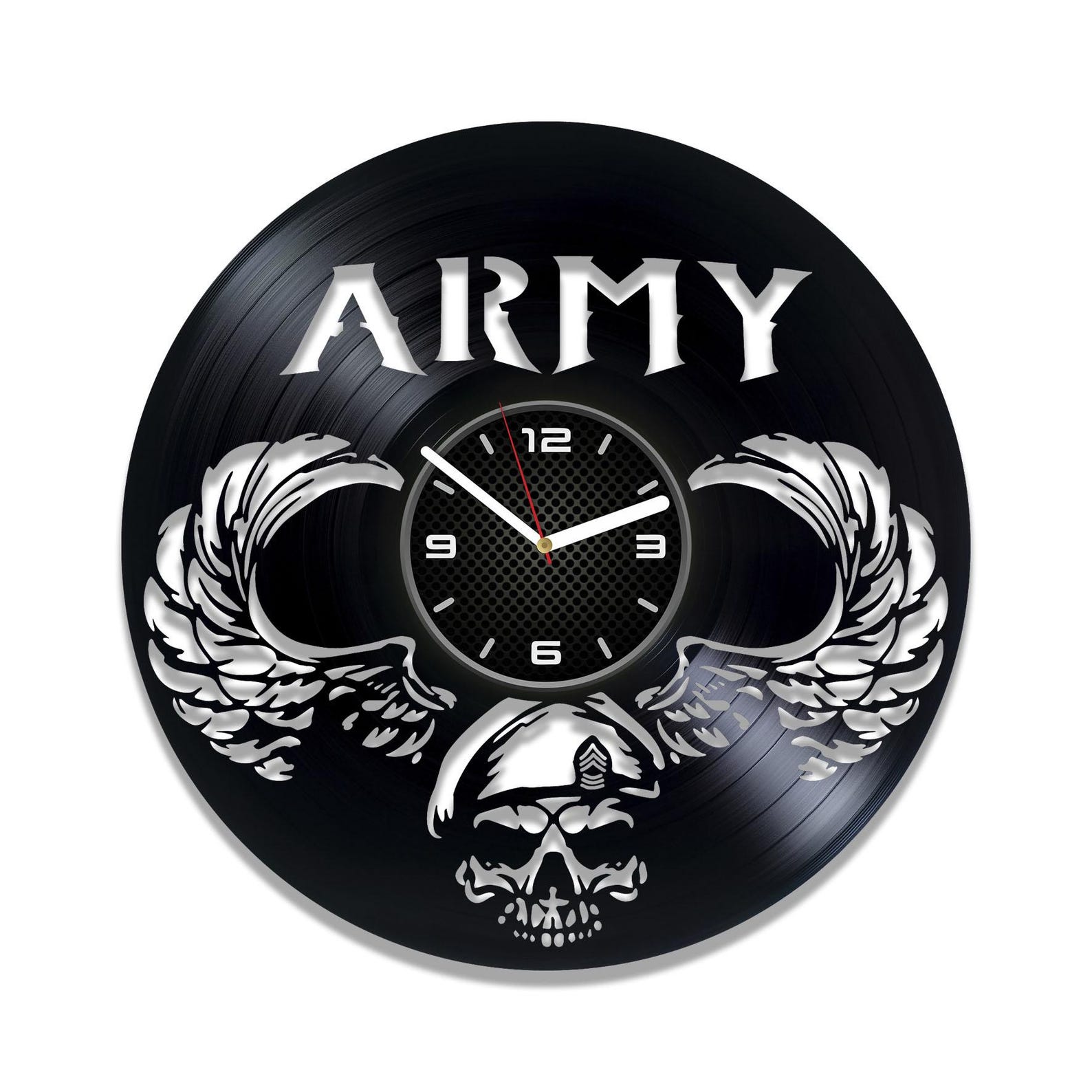 Army Laser Cut File, Skull With Wings SVG, Soldier Silhouette, Metal ...