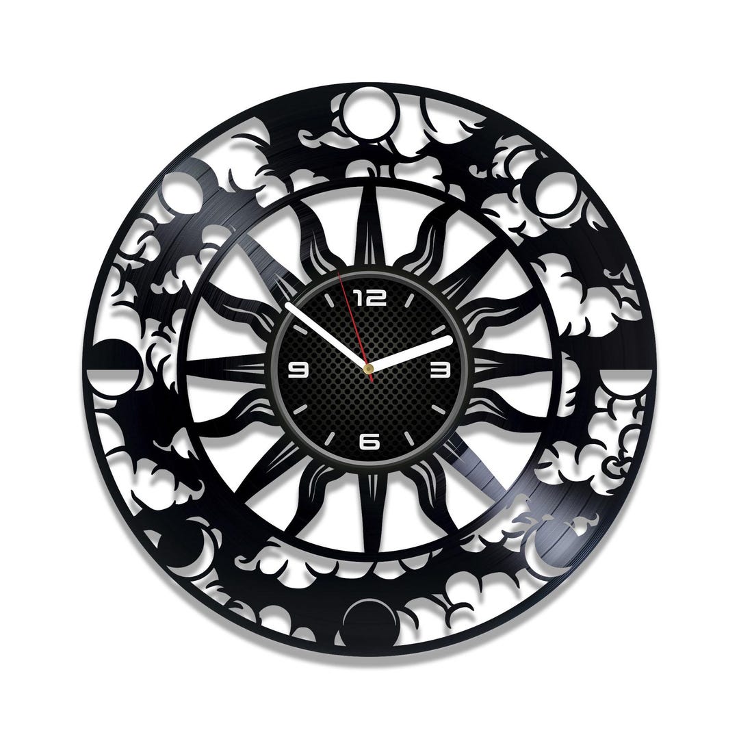 Sun Clock, Vinyl Record SVG, Astronomy Art, Laser Cutting Designs, CNC ...