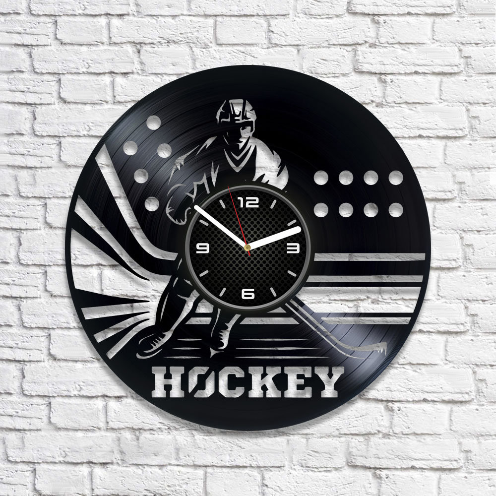 Ice Hockey SVG, Vector Files CNC Router, Laser Cut Clock, Sport Design ...