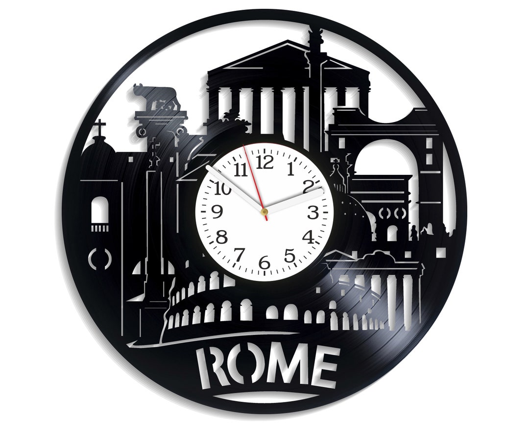Rome Skyline, Italy SVG Files, Landmarks SVG, Vinyl Record Cutout ...