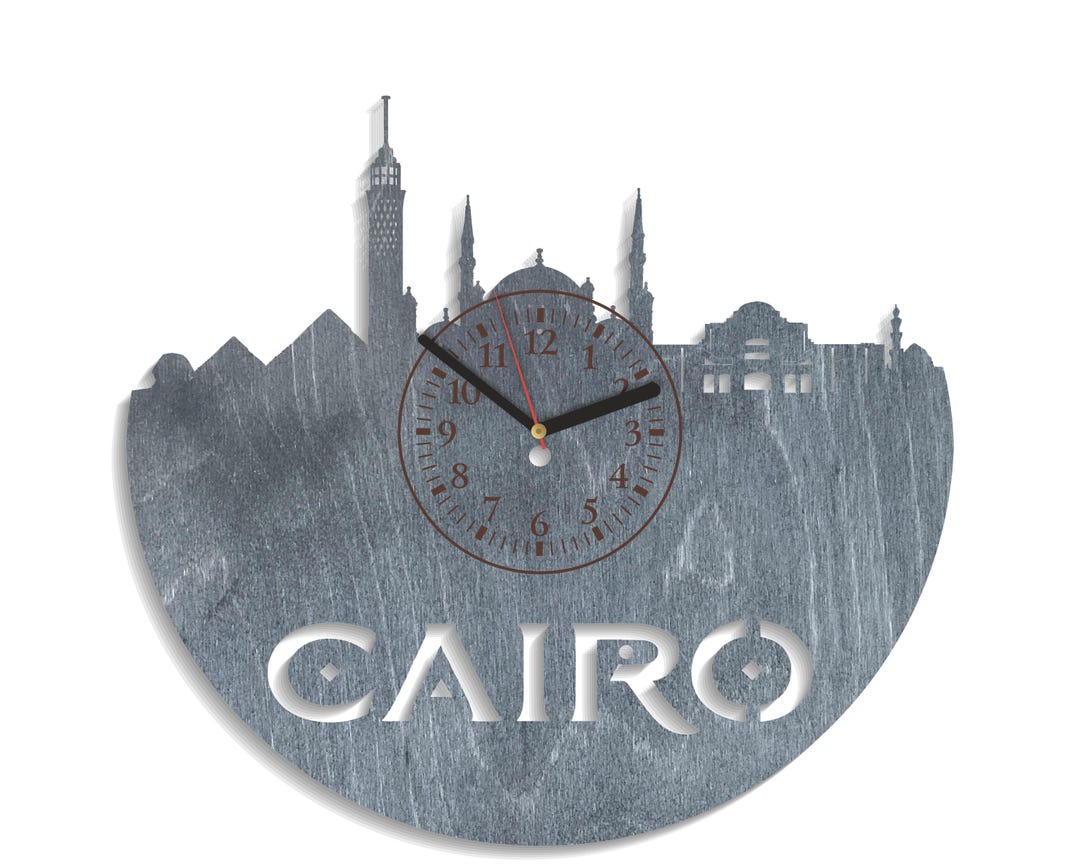 Cairo Egypt SVG, Laser Cutting Clock, Skyline Vector, Xtool Design, City Art, Instant Download ...