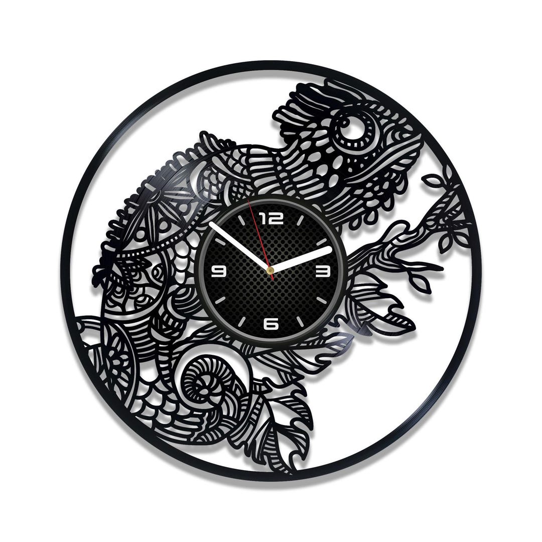 Chameleon SVG, Reptile SVG, Laser Cut Clock, CNC Projects, Cricut ...