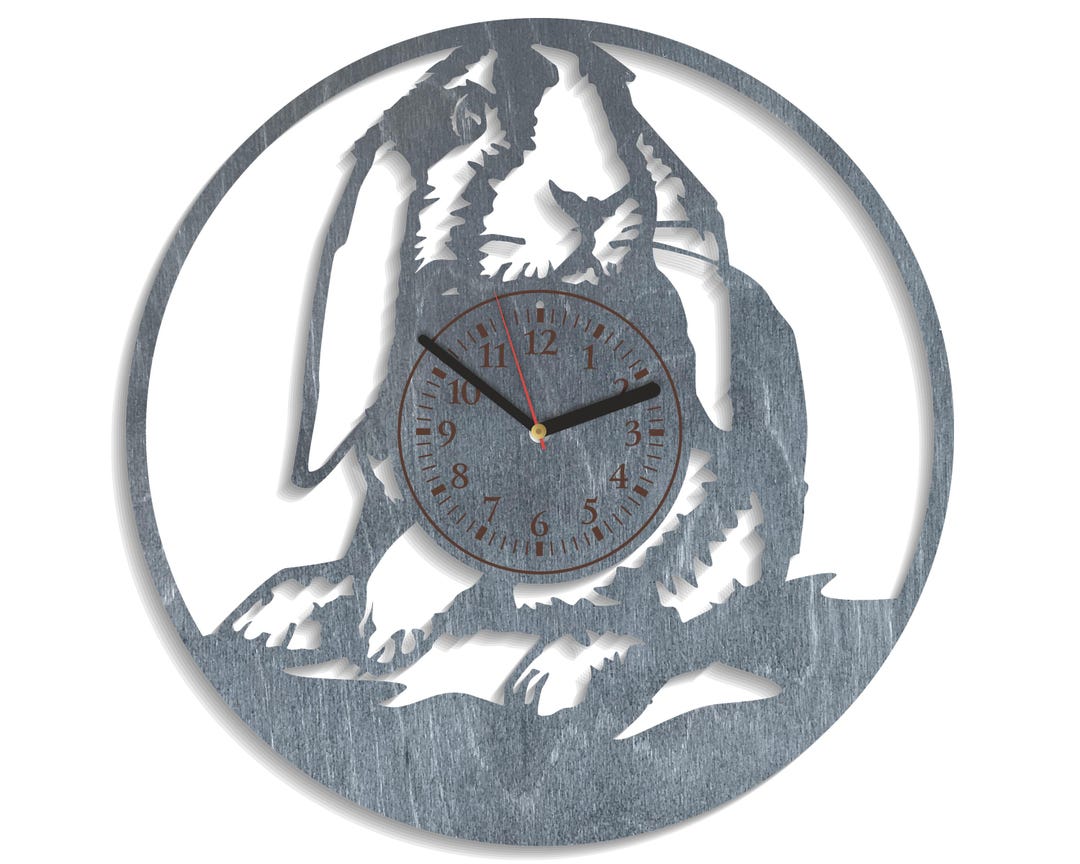 Rabbit SVG, Bunny Laser Cut File, Farm Animal Vector, Easter Clock ...