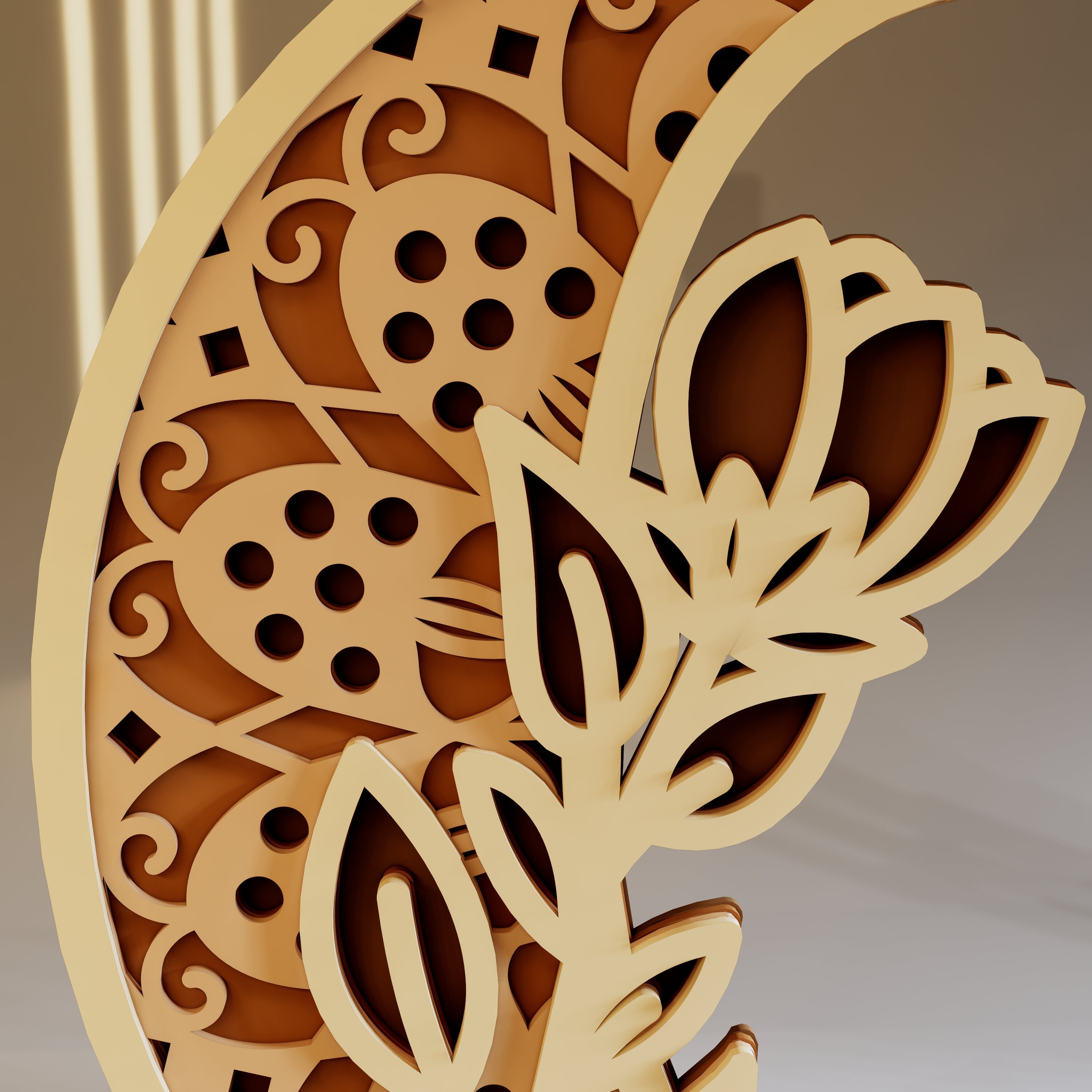 Floral Letter C, Alphabet SVG File, Laser Cutting, Layered Design ...