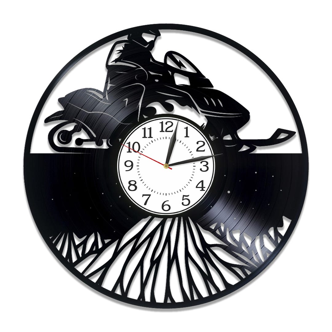 Snowmobile Sign, Snowmobiling SVG, Wooden Clock CNC, Digital Download ...