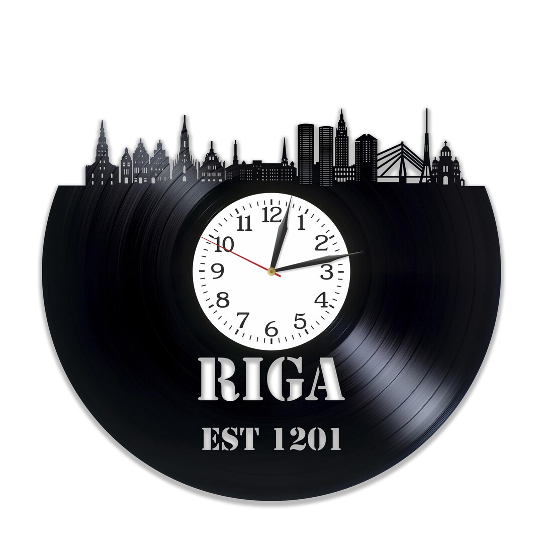 Riga Latvia SVG, Laser Cut Clock, Travel Design, City Skyline ...