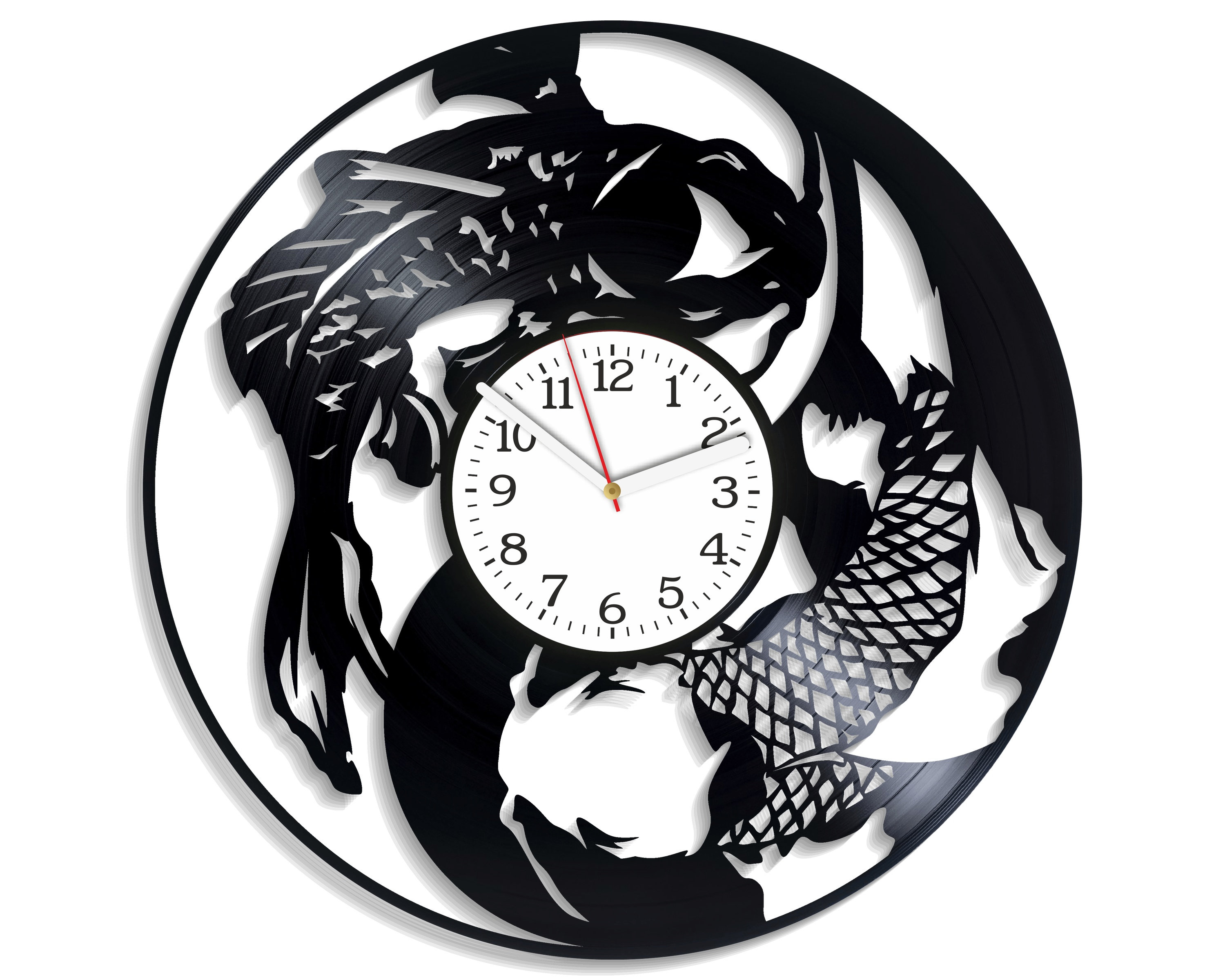 Koi Fish SVG, Nishikigoi, Laser Cut Clock Files, Japanese Fish Art ...