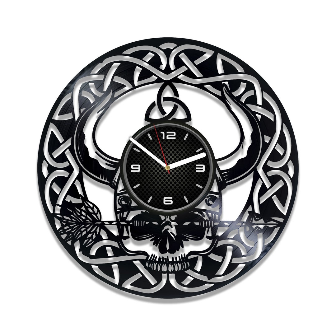 Viking Skull SVG, Celtic Design, Laser Cut Clock, Instant Download ...