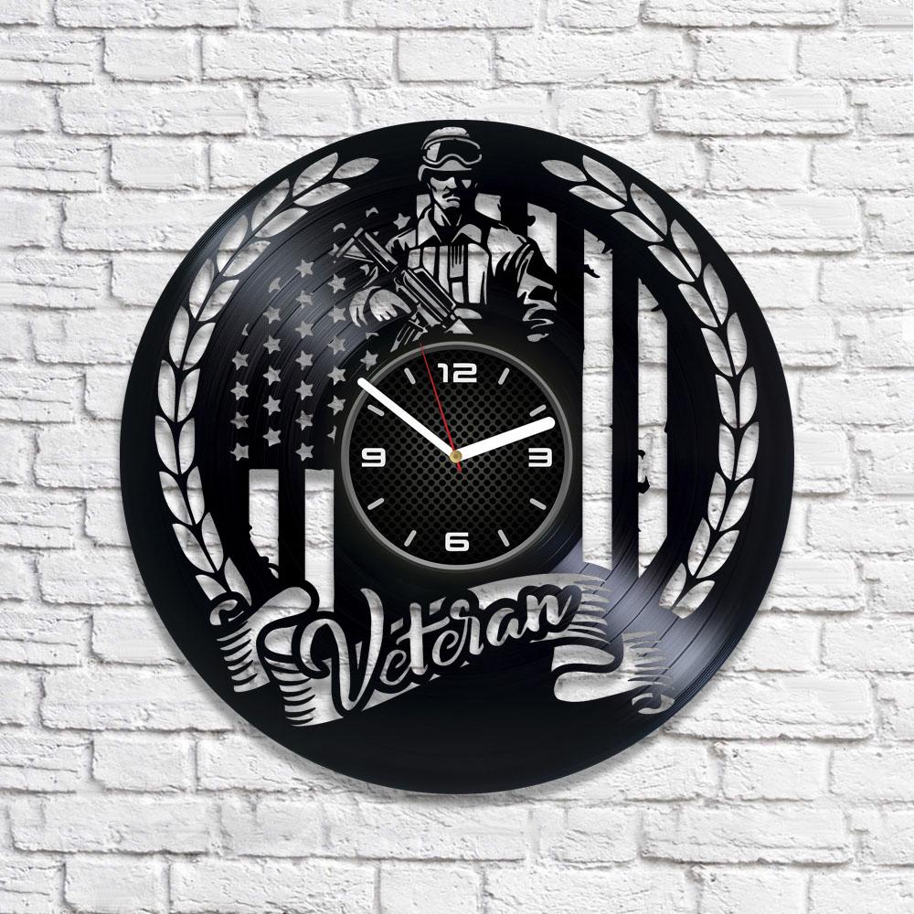 Veteran SVG, American Flag Design, Laser Cut Clock Files, CNC Template ...