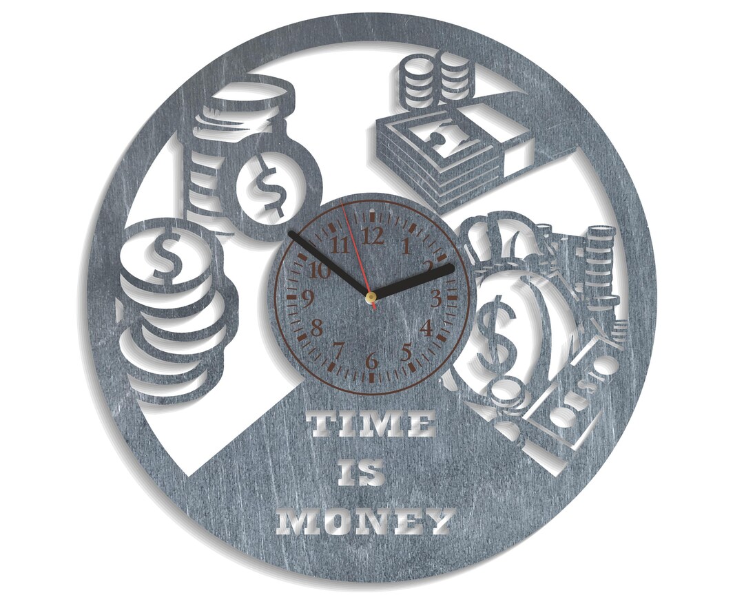 Time is Money Sign, Banknotes SVG, Coins SVG, Cash SVG, Cricut Wooden ...