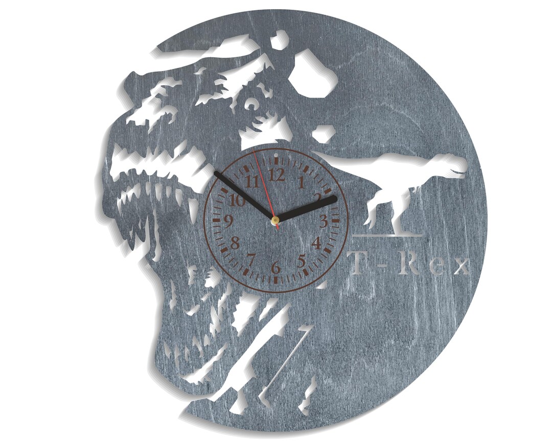 Tyrannosaurus Rex SVG, Laser Ready Template, T-rex Clock, Dinosaur ...